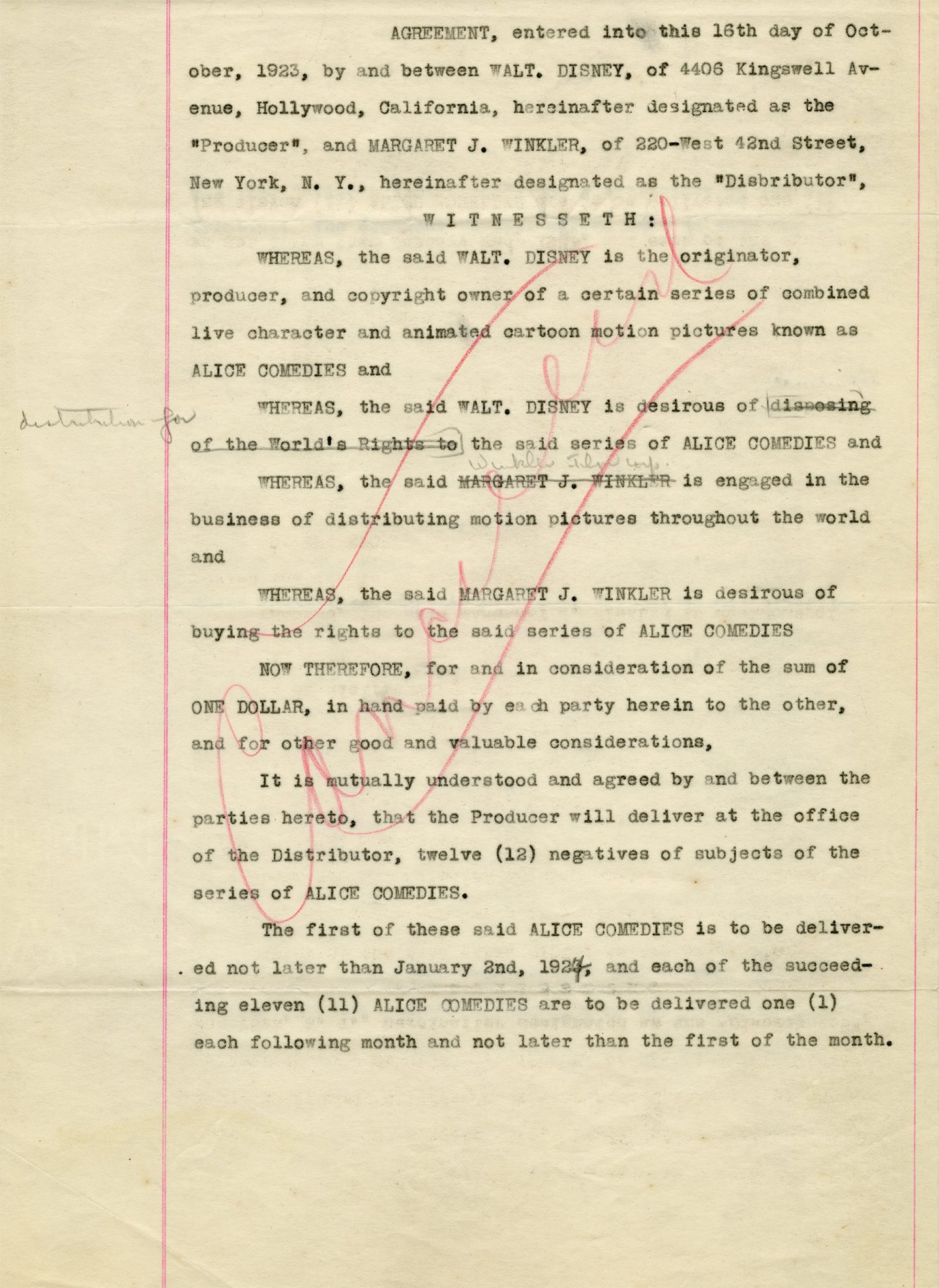 Here’s How a Four-Page Contract Started The Walt Disney Company - The ...