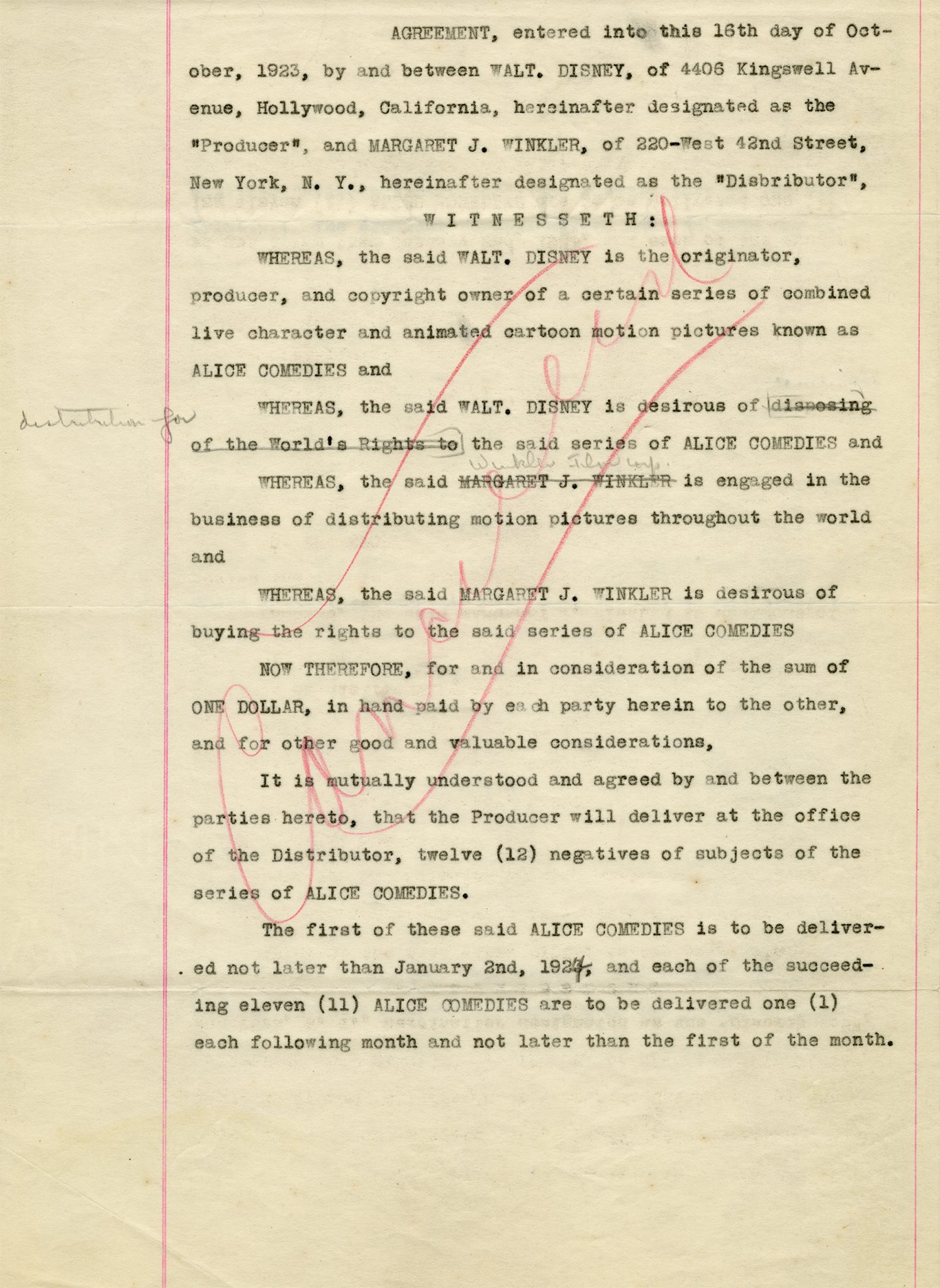 Here’s How a Four-Page Contract Started The Walt Disney Company | The ...