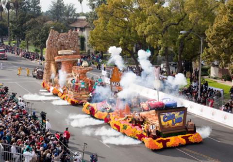 Happy New Year from the 'Destination: Cars Land' Rose Parade Float ...